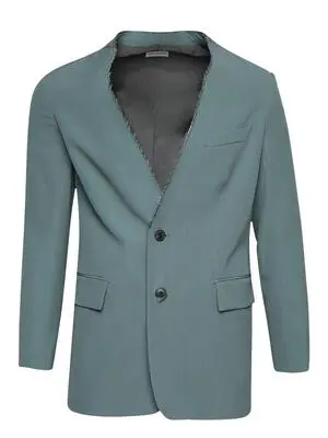 Dries Van Noten Raw Edge Blazer - Blue