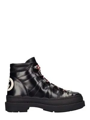 Gucci Leather Trekking Boots - Black
