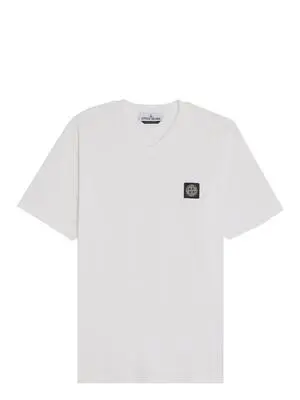 Stone Island Compass Patch Logo T-shirt - White