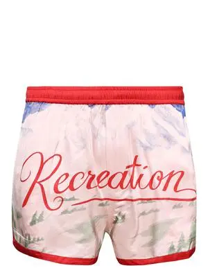 BODE Postcard Gym Shorts - Pink