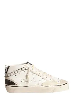 GOLDEN GOOSE Mid Star Lab Sneakers With Cut Out Stars - White