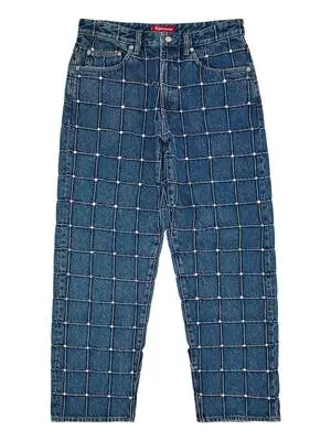 Supreme Studded Seam Loose Fit Jean - Blue