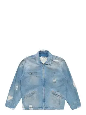 MAISON MARGIELA Zip-up Denim Jacket - Blue