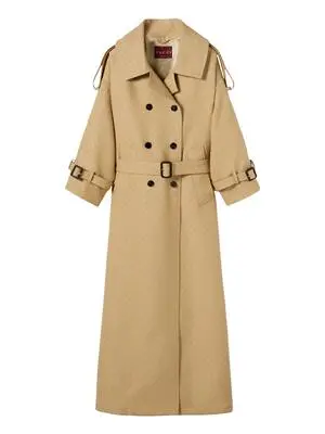 Gucci Double-breasted Trench Coat - Tan