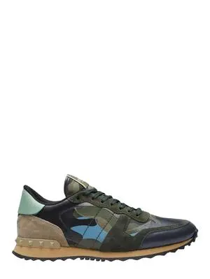 Valentino Garavani Rockrunner Army Camo Sneakers - Green