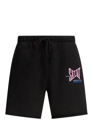 SAINT MXXXXXX Ribon Saint Sweatshort - Black