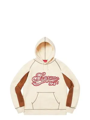 Supreme Paneled Script Hooded Sweatshirt - White