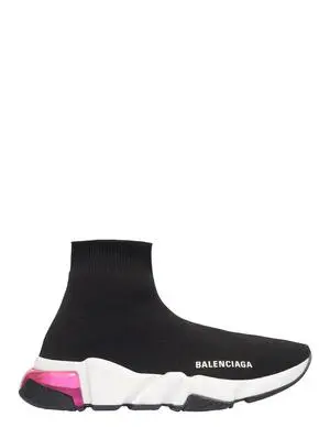 Balenciaga Speed Trainer Clear Sole Sneakers - Black