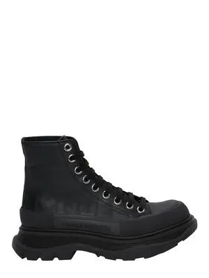 Alexander McQueen Tread Slick Lace Up Boots - Black
