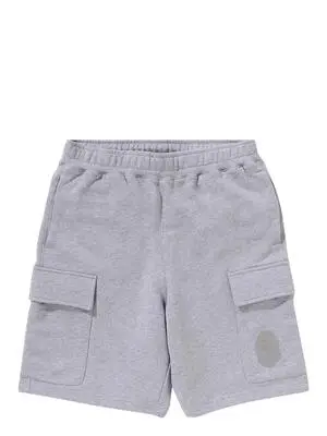 A BATHING APE Ape Head Cargo Sweat Shorts - Grey