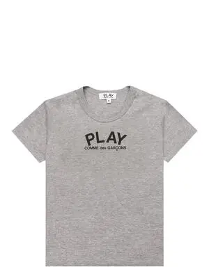 Play Comme Des Garcon Small Text T-shirt - Grey