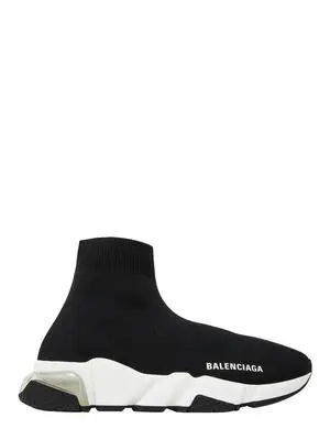 Balenciaga Speed Sneaker With Clear Sole - Black