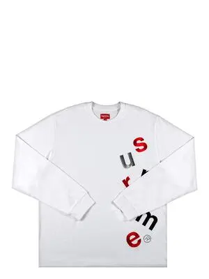 Supreme Scatter Logo Long-sleeve Top - White
