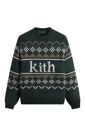 Kith Fairisle Crewneck Sweater - Green