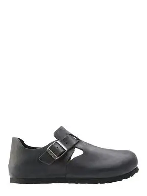 BIRKENSTOCK London Oiled Leather Clogs - Black