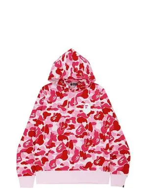 A BATHING APE Big Abc Camo Ape Head Pullover Hoodie - Pink