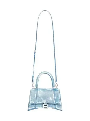 Balenciaga Denim Hourglass Small Handbag - Blue