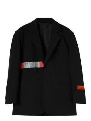 Heron Preston Logo Tape Tailored Blazer - Black