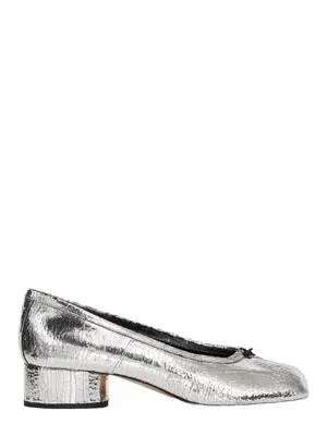 MAISON MARGIELA Tabi Ballerina With Block Heel - Silver