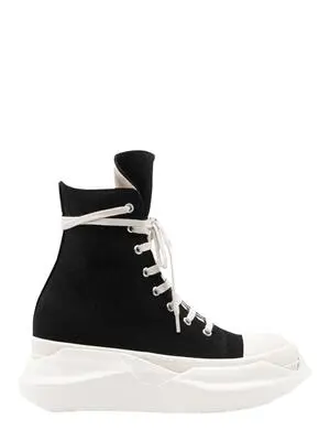 Rick Owens Abstract High Top Sneakers - Black