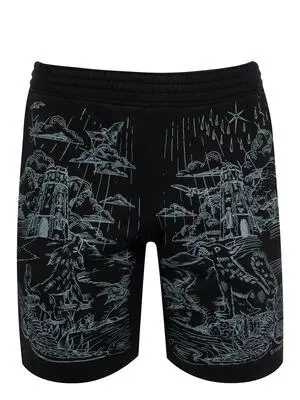 Givenchy Printed Board Shorts - Black