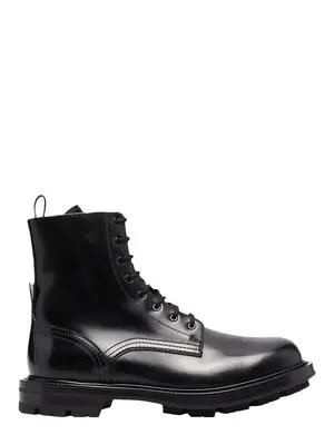 Alexander McQueen Lace-up Ankle Boots - Black