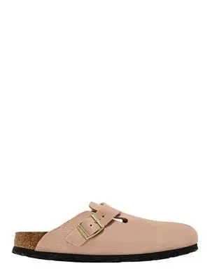 BIRKENSTOCK Boston Suede Leather Clogs - Pink