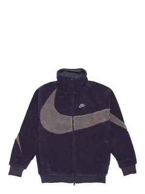 Nike Big Swoosh Reversible Boa Jacket - Purple