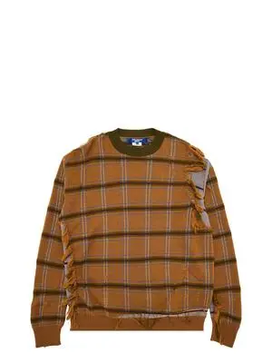 Junya Watanabe Ripped Detailing Sweatshirt - Brown