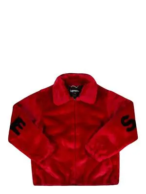 Supreme Faux Fur Bomber Jacket - Red