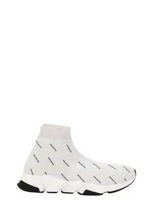 Balenciaga Speed Trainer Allover Logo - White
