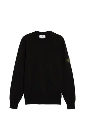 Stone Island Stocking Stitch Sweatshirt - Black