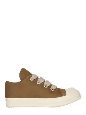 Rick Owens Porterville Runway Jumbo Lace Padded Low Sneakers Brown