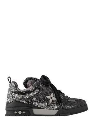 LOUIS VUITTON Swarovski Monogram Skate Sneaker - Black