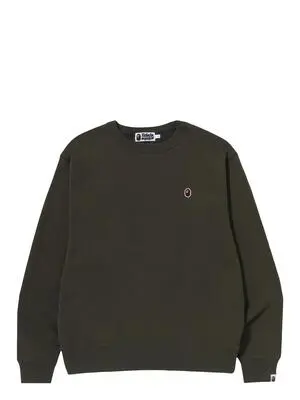 A BATHING APE Ape Head Relaxed Fit Crewneck Green
