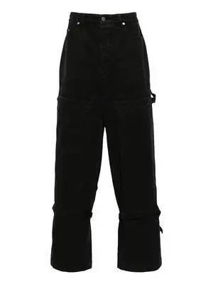 Off-White Strap Detail Canvas Carpenter Trousers - Black
