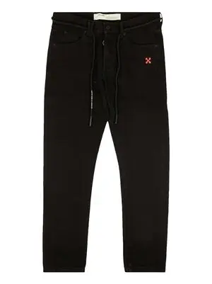 Off-White Diag Slim Short Jeans - Black