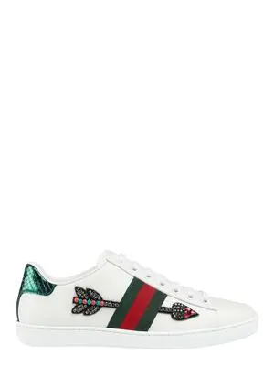 Gucci Ace Embroidered Sneakers - White