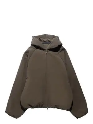 Fear Of God Military Nylon Hooded Bomber - Brown