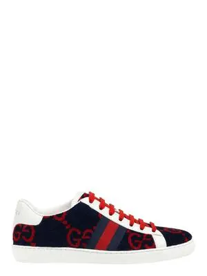Gucci Ace Gg Terry Cloth Sneakers - Blue