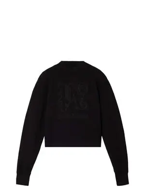 Palm Angels Monogram Statement Sweatshirt - Black