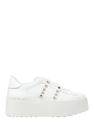 Valentino Garavani Rockstud Platform Sneakers - White