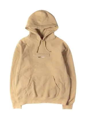 Supreme Embossed Logo Hooded Sweatshirt - Brown