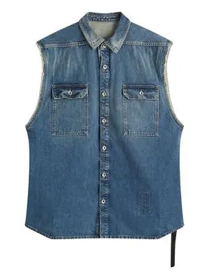 Rick Owens Sleeveless Tommy Jumbo Outershirt - Blue