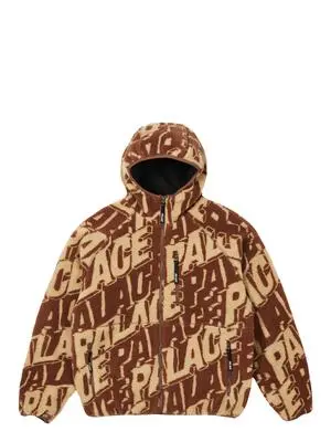 PALACE Jacquard Fleece Hooded Jacket - Tan