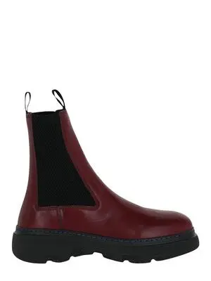 Burberry Creeper Chelsea Boots - Red