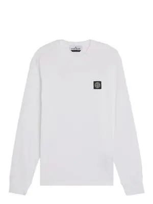 Stone Island Compass Patch Logo Long-sleeve T-shirt - White