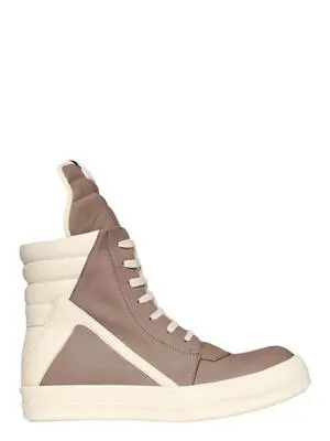 Rick Owens Hollywood Geobasket High Top Sneakers - Brown