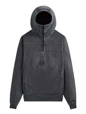 Kith X Batman Quarter Zip Moto Hoodie - Black
