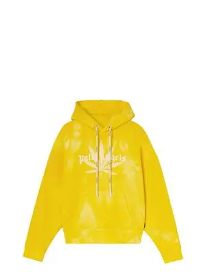 Palm Angels Leaf Tie Dye Hoody - Yellow